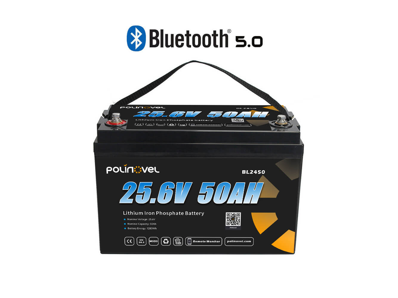 24V 50Ah Lithium Bluetooth Battery BL2450 – Polinovel